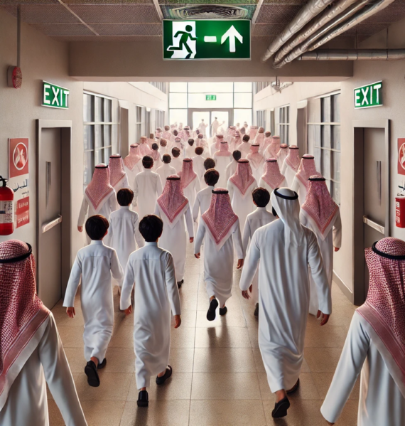 خطط الإخلاء في المدارس - منصة الأستاذ ماجد عايد الإلكترونية